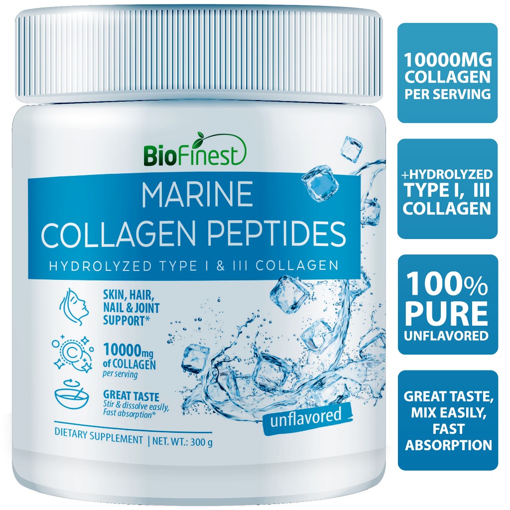 Biofinest Marine Bovine Collagen Peptides Powder 5g/10g -Hyaluronic ...