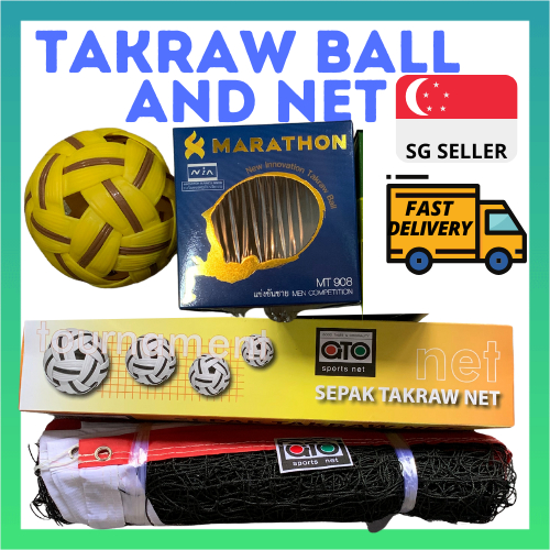 [TAKRAW SET][SG SELLER][Marathon MT908 ball + GTO Net ) One Set sepak ...
