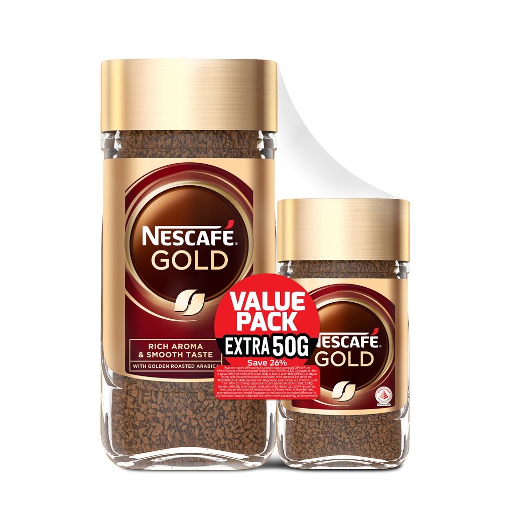 [VALUE PACK] NESCAFE GOLD Jar 200g + Free 50g | Shopee Singapore