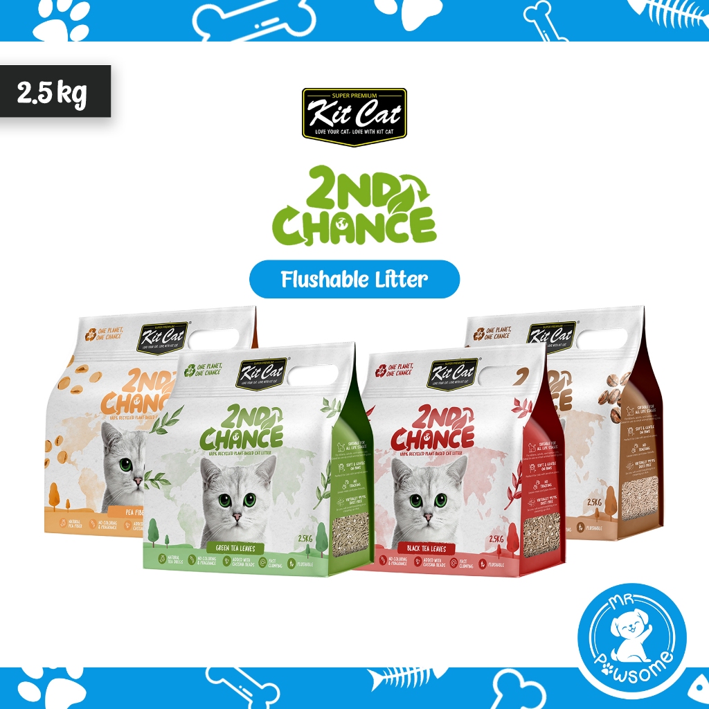 Kit Cat 2nd Chance / Second Chance Flushable Cat Litter (2.5kg x 6 bags) | Shopee Singapore