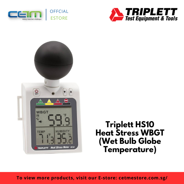 Triplett HS10 Heat Stress WBGT Meter (Wet Bulb Globe Temperature) | Shopee Singapore