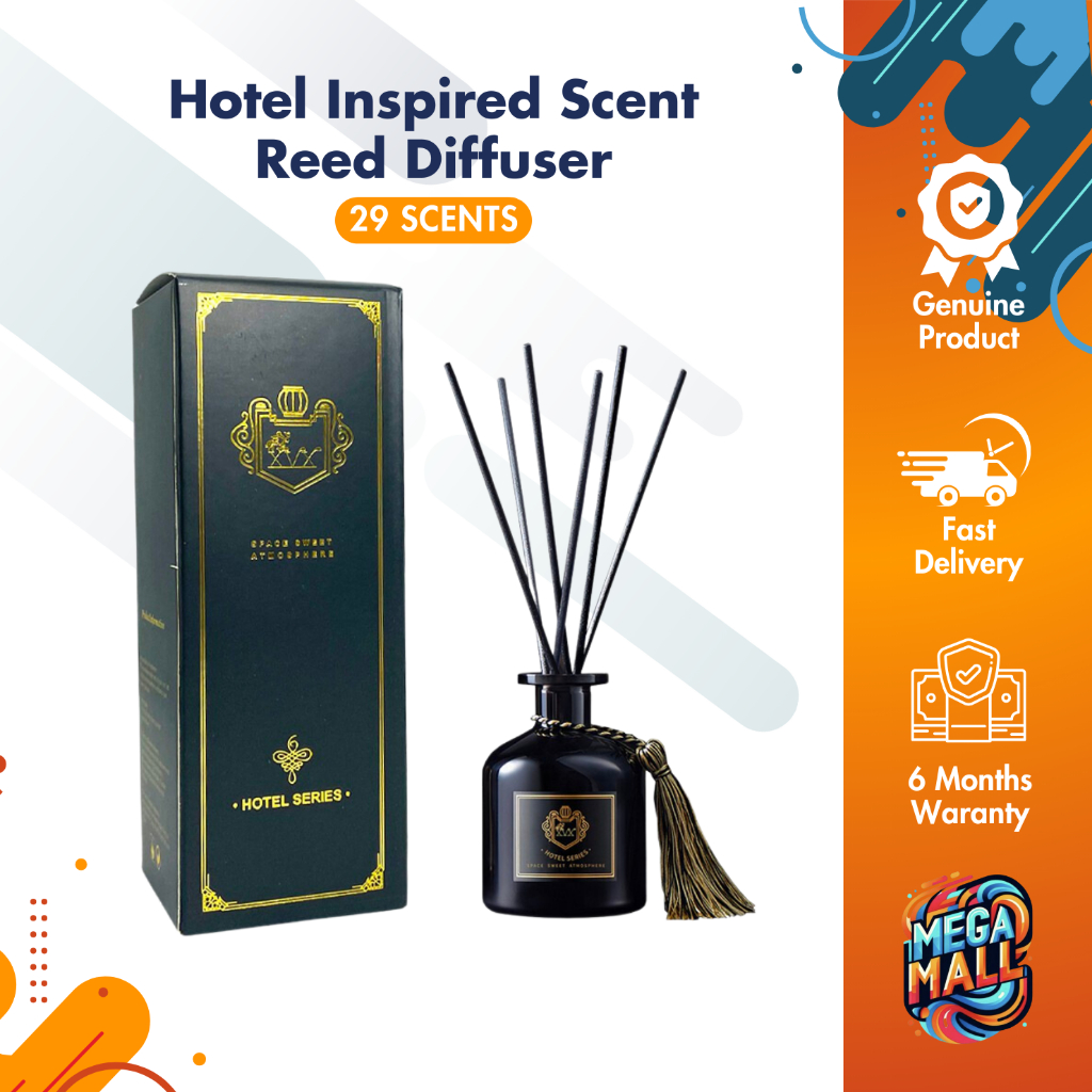 Black Reed Diffuser 50ml - Hotel Inspired Aroma for Home, Bedroom ...