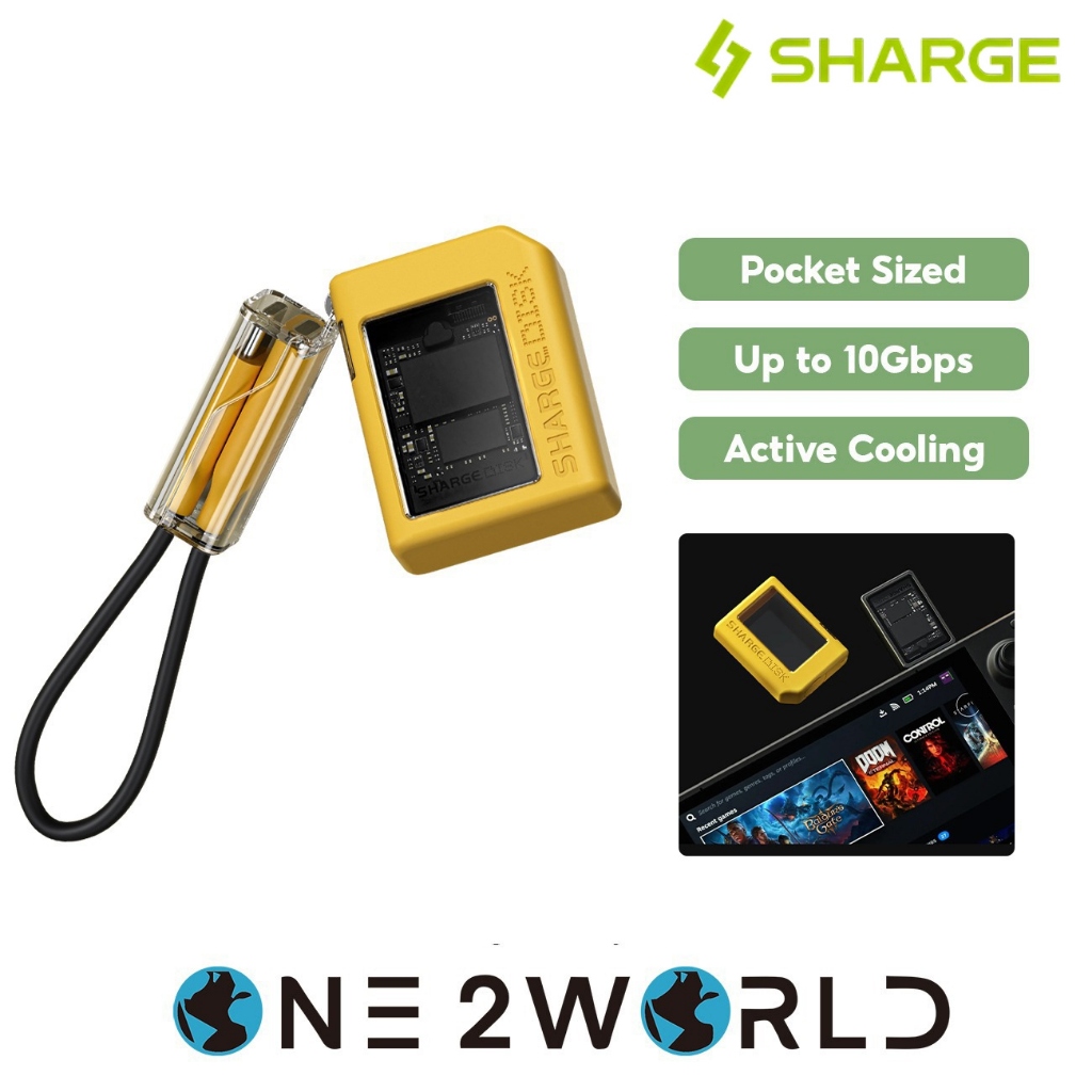 SHARGE Disk M.2 NVMe SSD Enclosure with Active Cooling System, 10Gbps ...