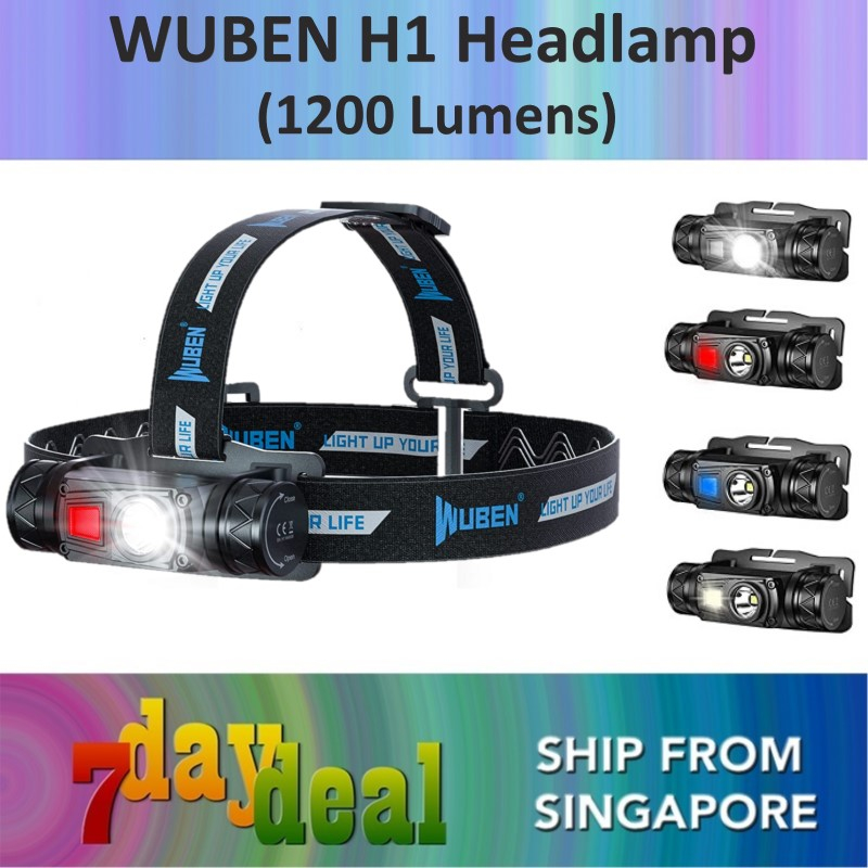 WUBEN H1 1200 Lumens Head Lamp (For Cycling, Camping, Caving, Hiking ...