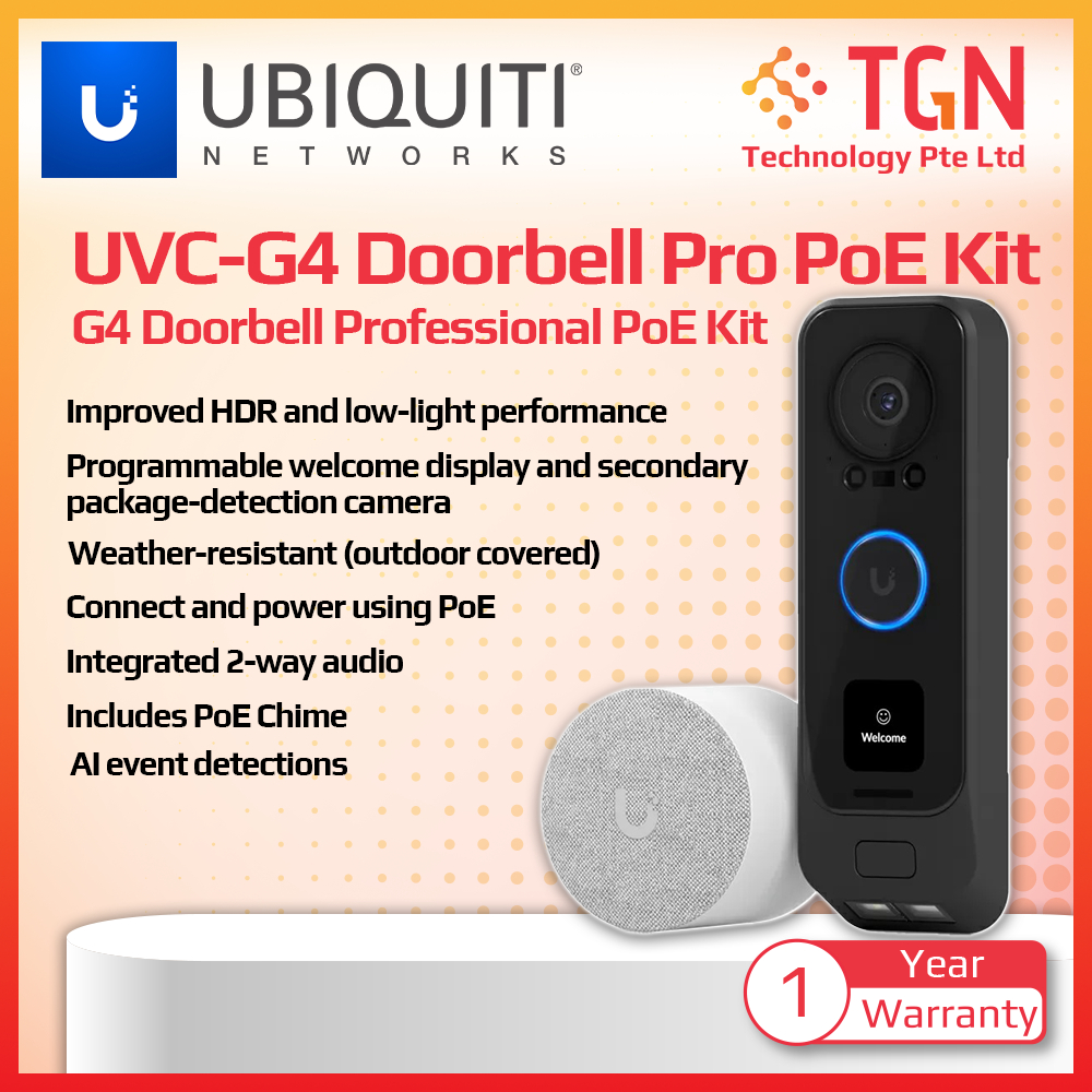 Ubiquiti G4 Doorbell Professional PoE Kit UVC-G4 Doorbell Pro PoE Kit ...