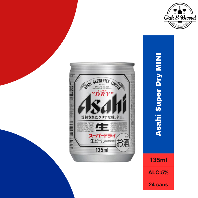 Asahi Super Dry MINI CANS 24 x 135 ml | Shopee Singapore