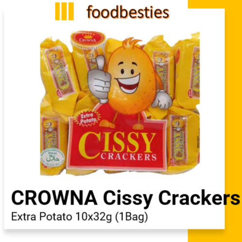 Crowna Cissy Crackers Extra Potato (10 x 32g) 马铃薯片饼干 | Shopee Singapore