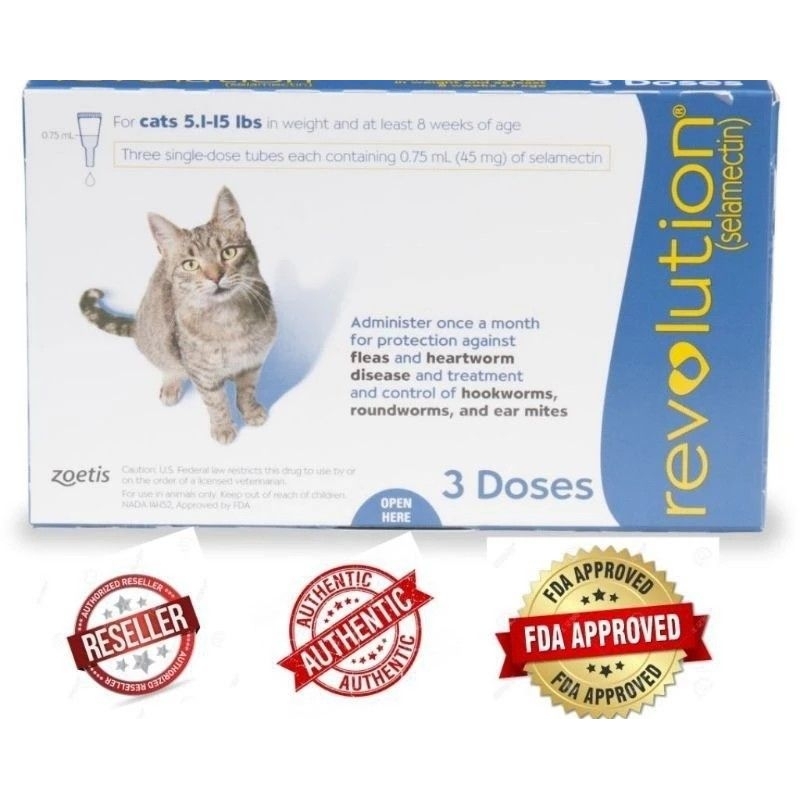 [Bundle Promo 5 For $158.00] Revolution For Cats FDA Approved/Zoetis ...