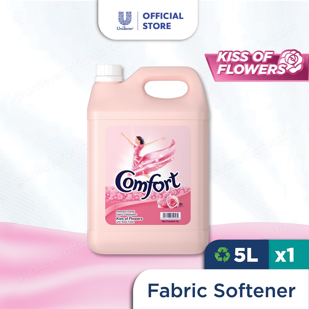 Comfort Regular Kiss of Flowers Fabric Softener 5L | Shopee Singapore