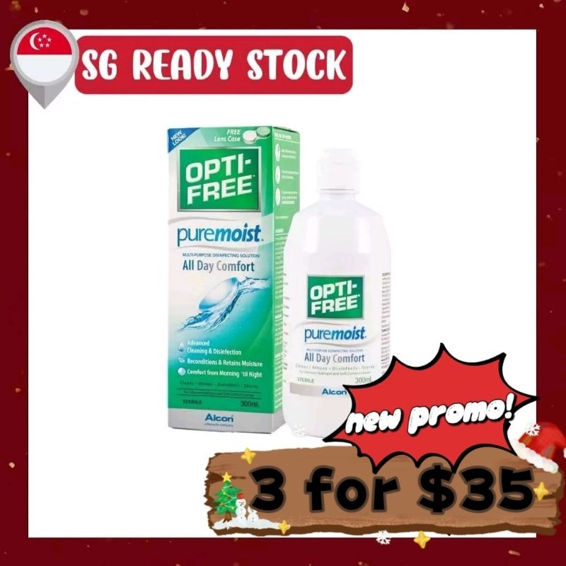 Opti Free Pure Moist Multi-Purpose Disinfecting Solution 300ml [EXP:APR ...