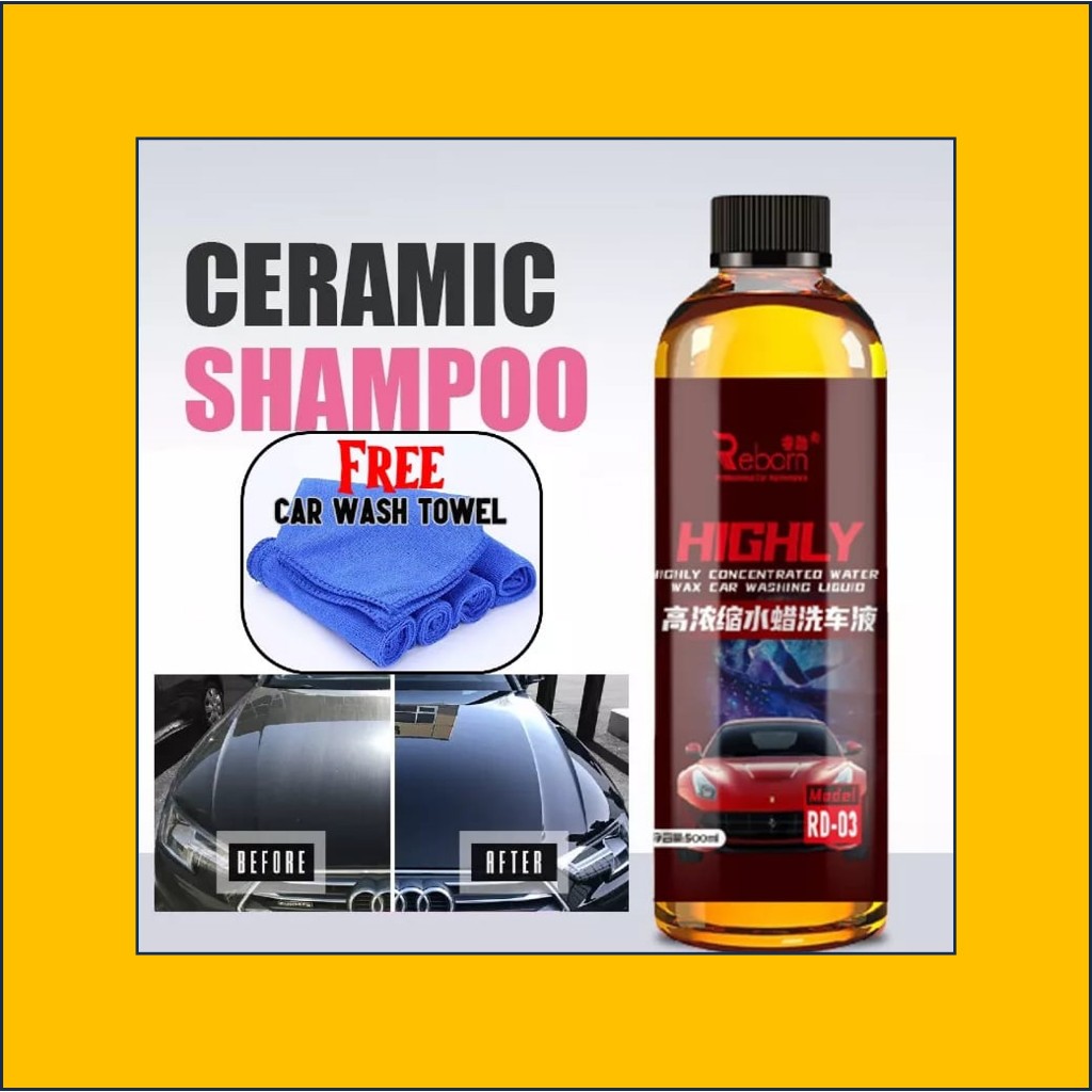 [SG] Nano Ceramic Shampoo/ Wash and Wax Car Shampoo/ 2 in 1 High ...