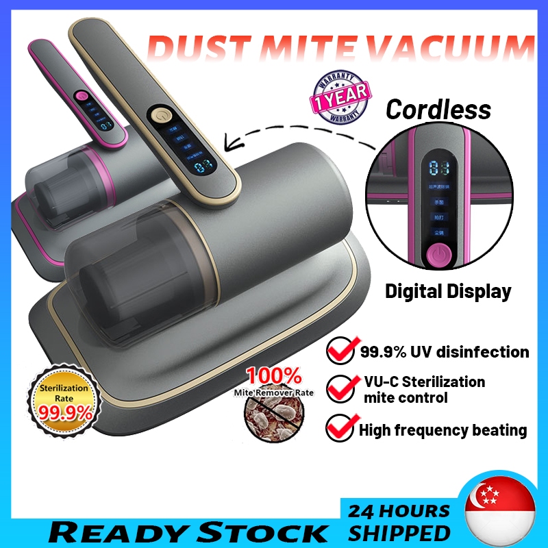 🇸🇬 [READY STOCK] Handheld Cordless Bed Dust Mite Vacuum UV ...