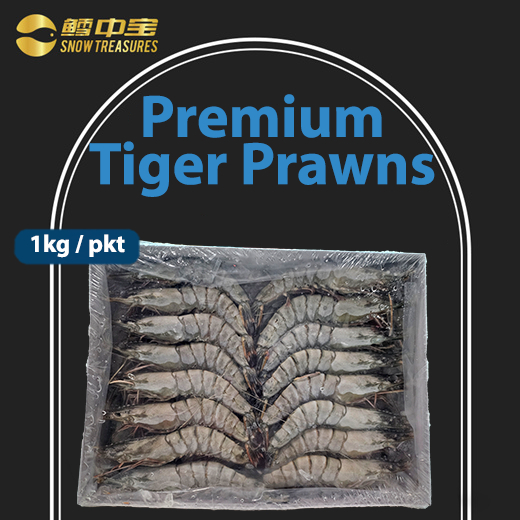 [Snow Treasures] Premium Tiger Prawns HOSO 1kg | Shopee Singapore