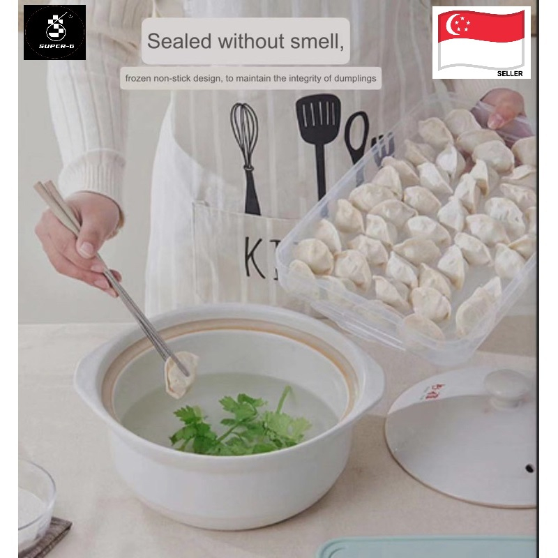 Separate dumpling box with handle food grade transparent food storage ...