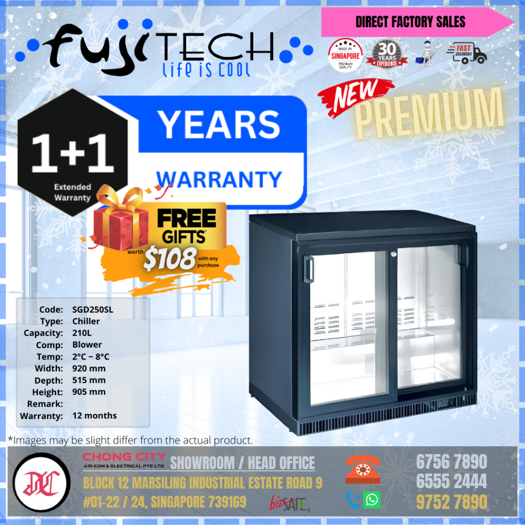 FUJITECH 2 Door Countertop Sliding Glass Chiller - SGD250SL | Shopee ...