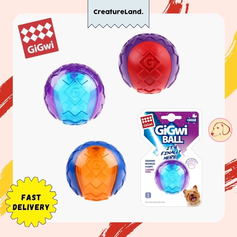 GiGwi - TPR Ball Dog Toy (3 Sizes and Colours) | Shopee Singapore