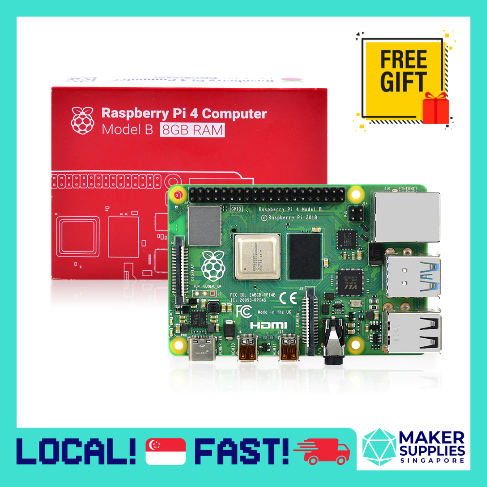 Raspberry Pi 4 Model B 8GB RAM Official RPI 8 GB Single Board Computer ...