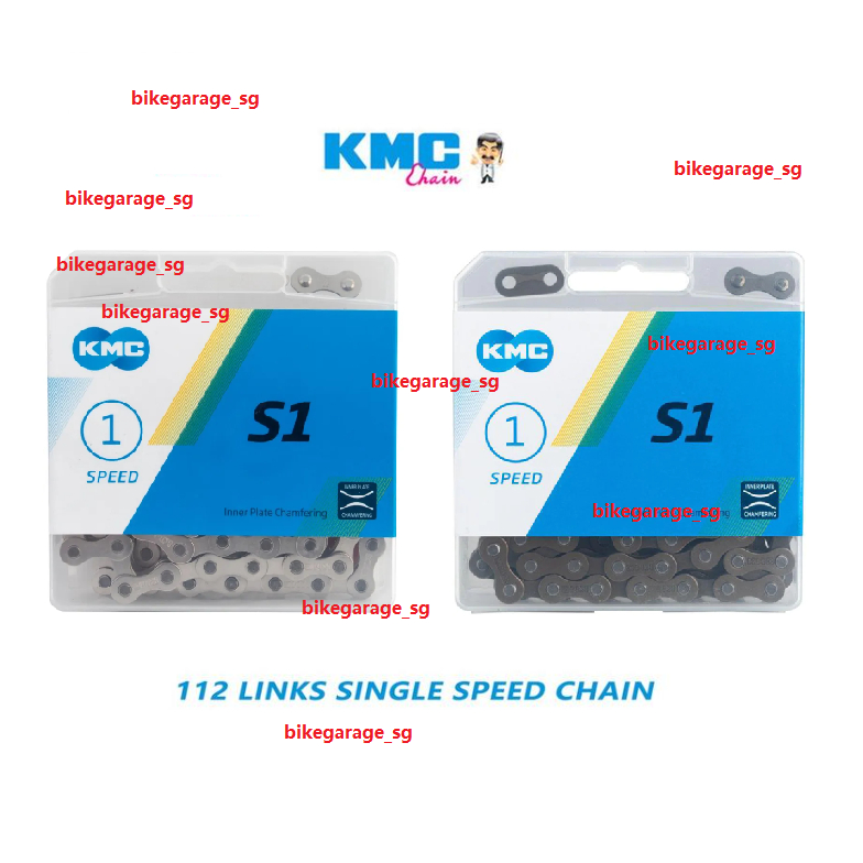 [SG SELLER] KMC Bicycle MTB Chain S1 Single Speed Fixed Gear Bike 112L ...