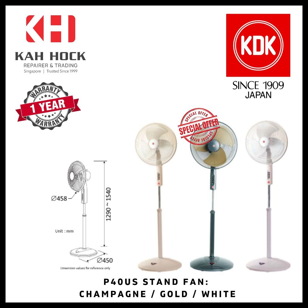 KDK : P40US STAND FAN (16 INCH) - 1 YEAR KDK WARRANTY | Shopee Singapore