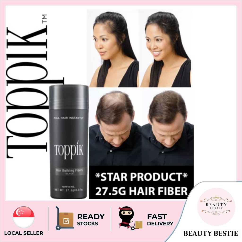 Topik Hair Building Natural Keratin Fibers 27.5G with Spray Applicator ...