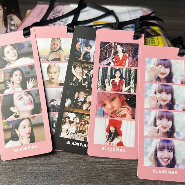 JENNIE JISOO ROSE LISA FANSUPPORT SERIES 2 KOREAN FILM STYLE PHOTOSTRIP BOOKMARK RETRO STYLE ...