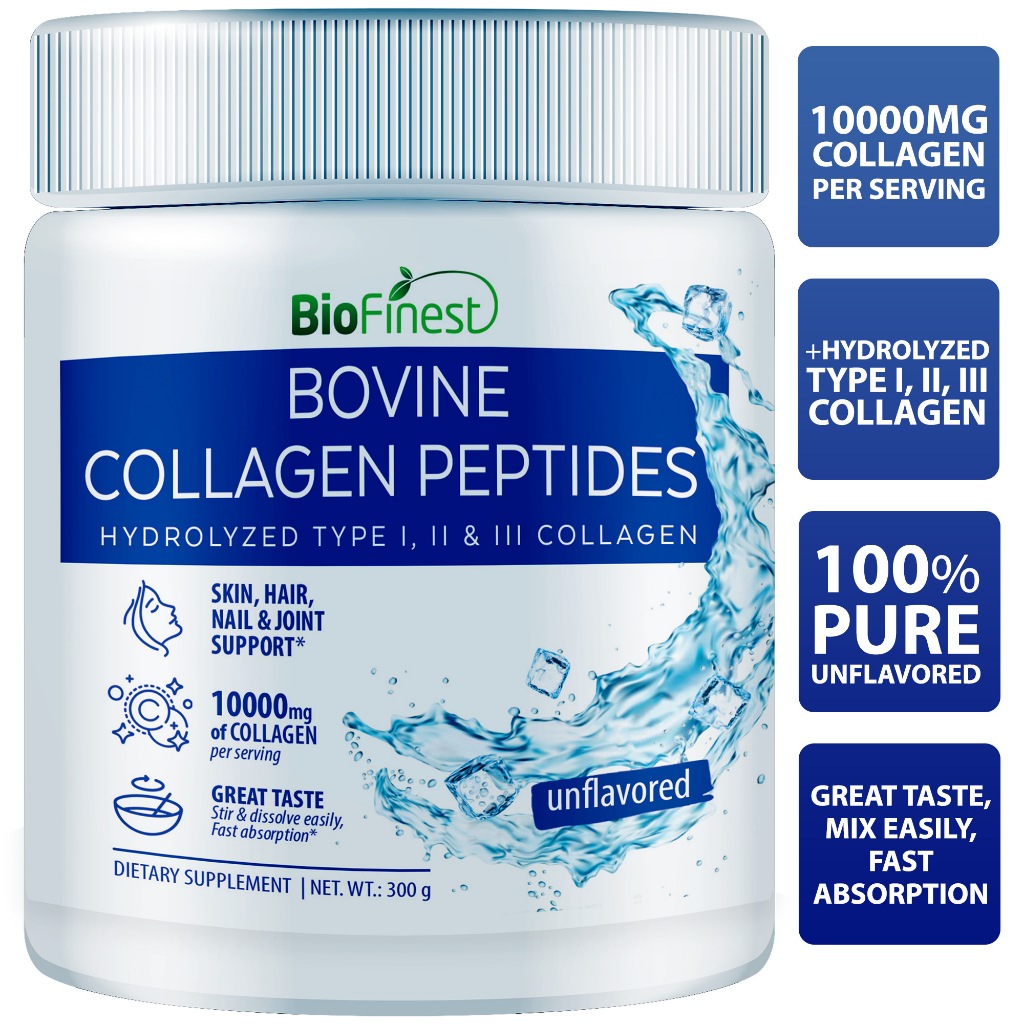 Biofinest Marine Bovine Collagen Peptides Powder 5g/10g -Hyaluronic ...