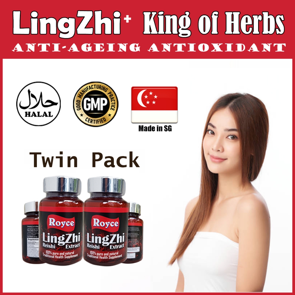 Royce LingZhi Twin Pack Bundle | (60X2) capsules | King of Herbs | GMP ...
