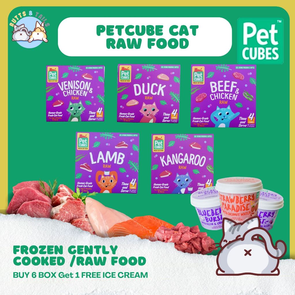 Pet Cubes Raw 85g x 12 cups (Cat) | Shopee Singapore