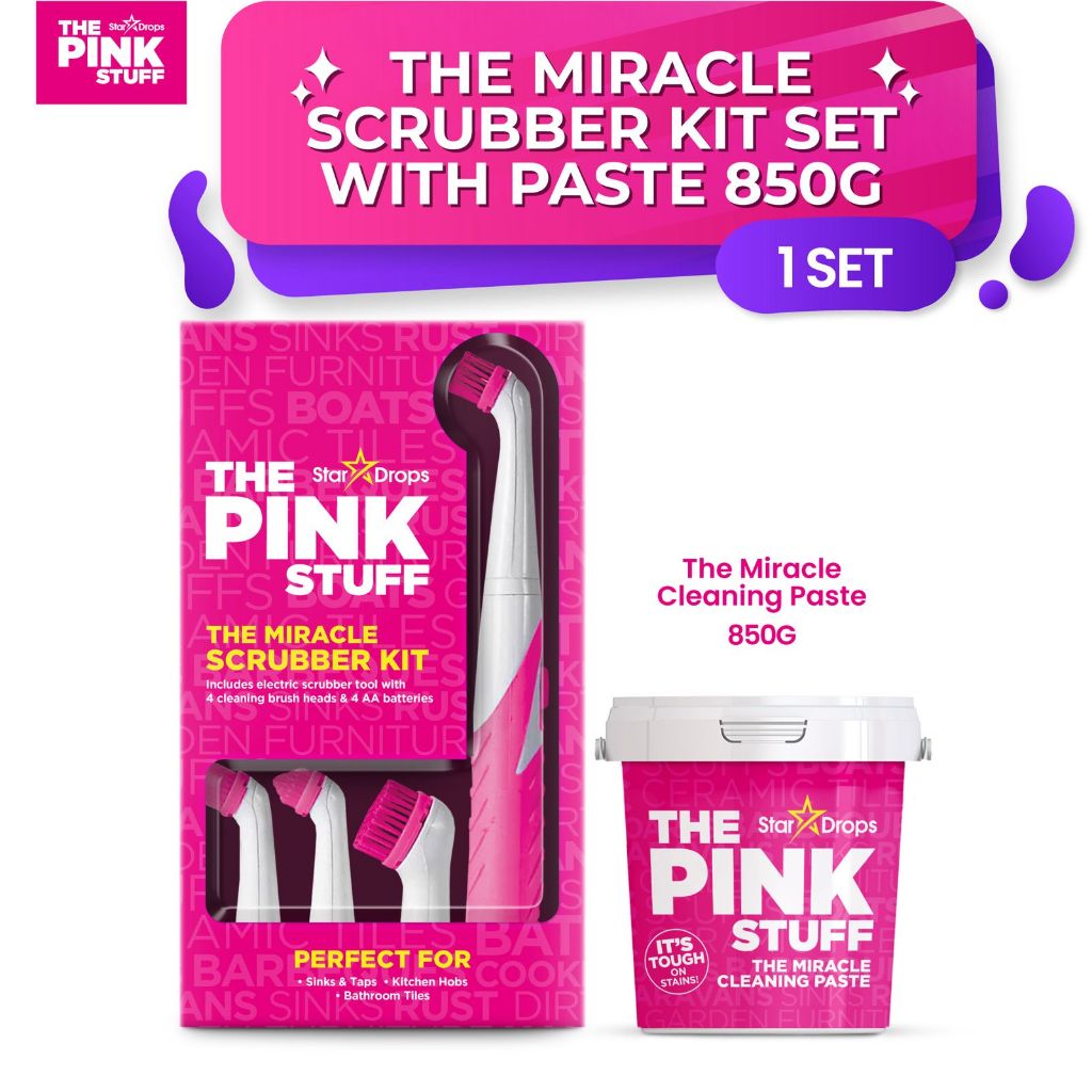The Pink Stuff The Miracle Scrubber Kit with Paste 850G x 1 SET ...