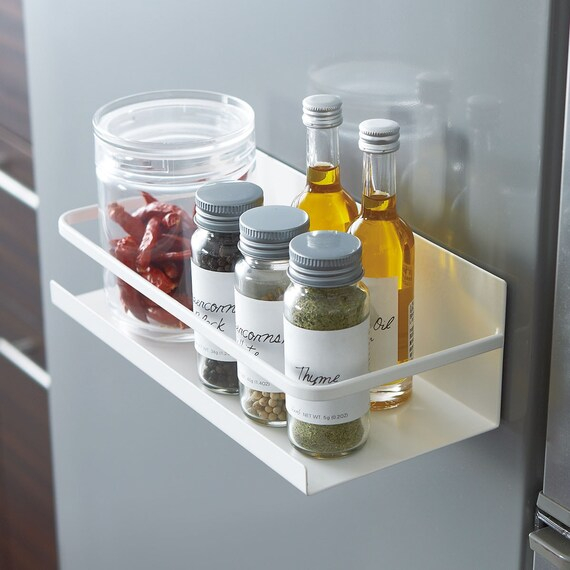 Direct from Japan Magnetic spice rack (flat white) Convenient, easy ...