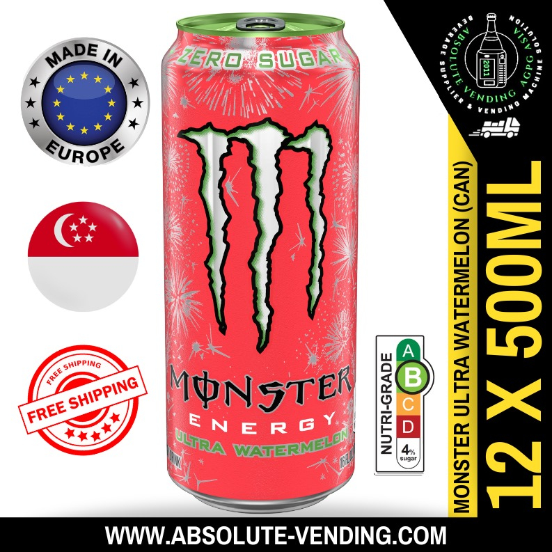 MONSTER ENERGY ULTRA WATERMELON 500ML X 12 (CAN) | Shopee Singapore