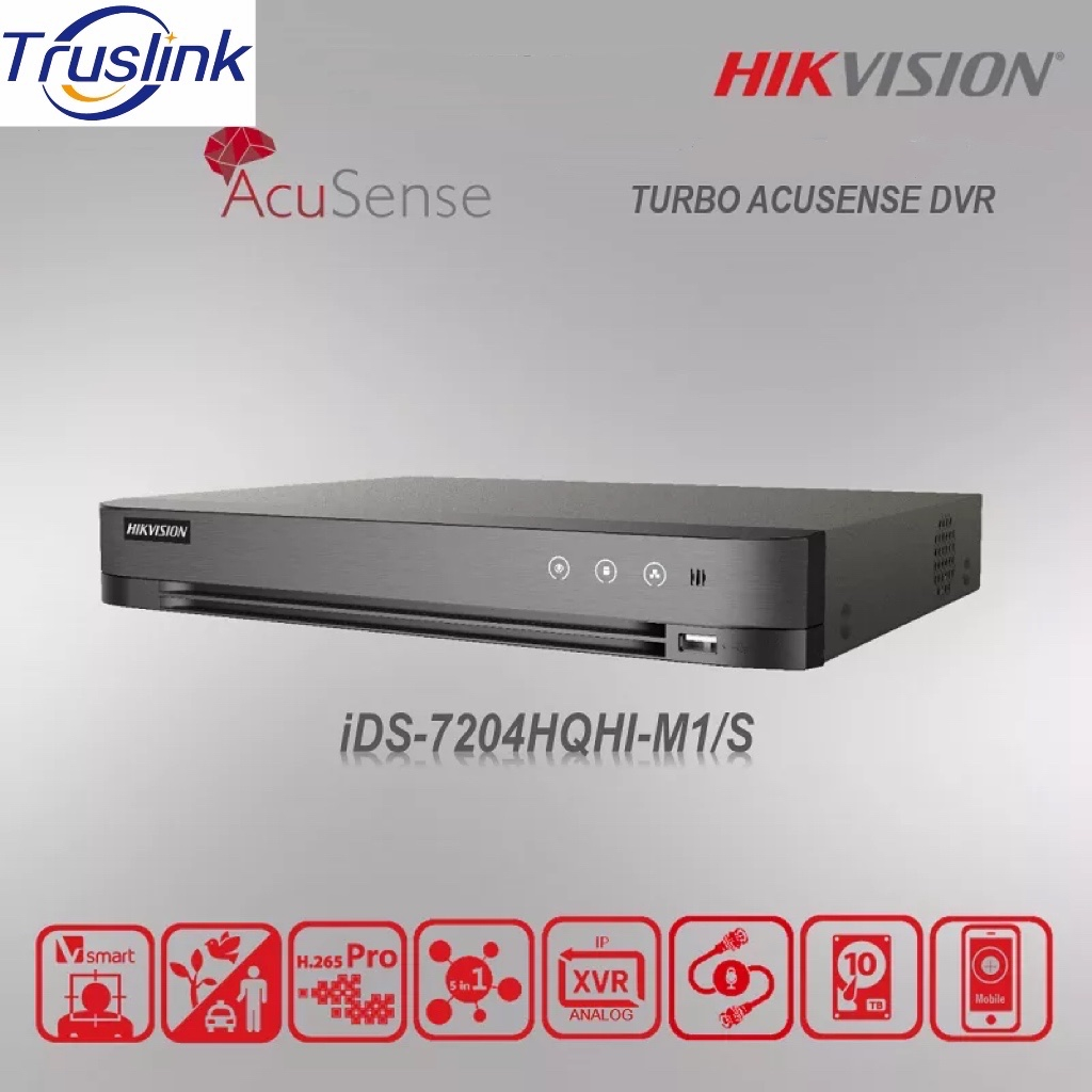 【SG Seller】Truslink Original Hikvision 4CH 1080p 1U H.265 DVR TURBO ...