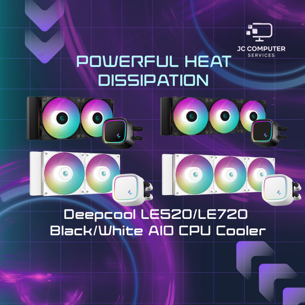 Deepcool LE520 LE720 Black White AIO CPU Cooler | Shopee Singapore