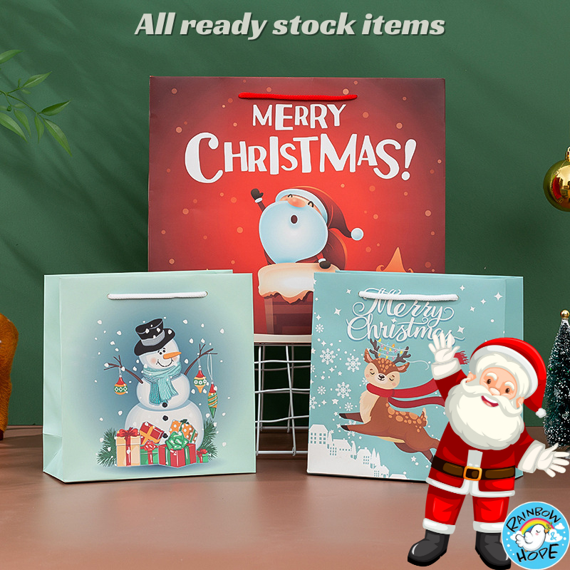 【Ready Stock】Premium Quality Paper Bag Christmas Gift Bag Goodie Bag ...