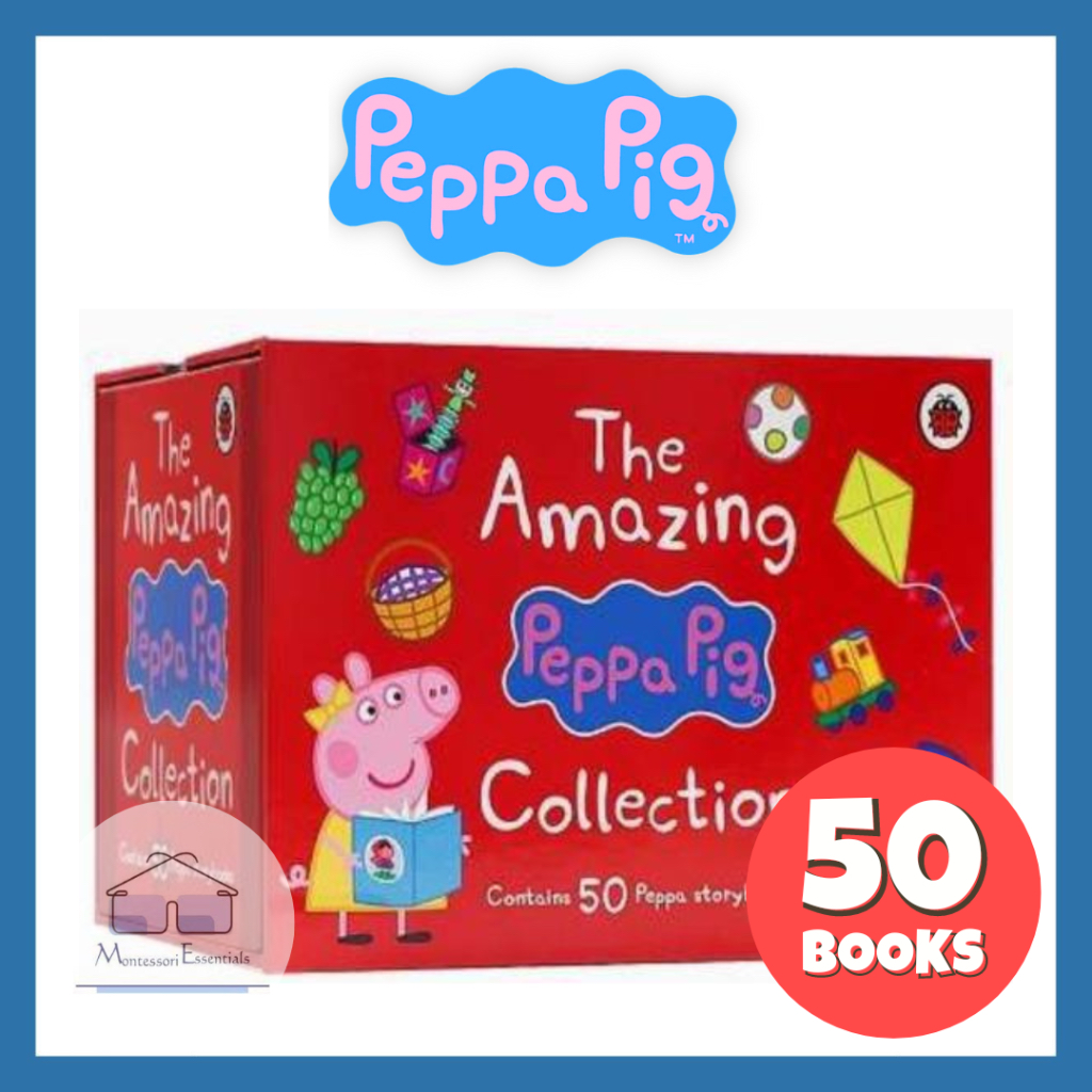 [SG STOCK] The Amazing Peppa Pig Book Set Collection (Red) 50 Books ...