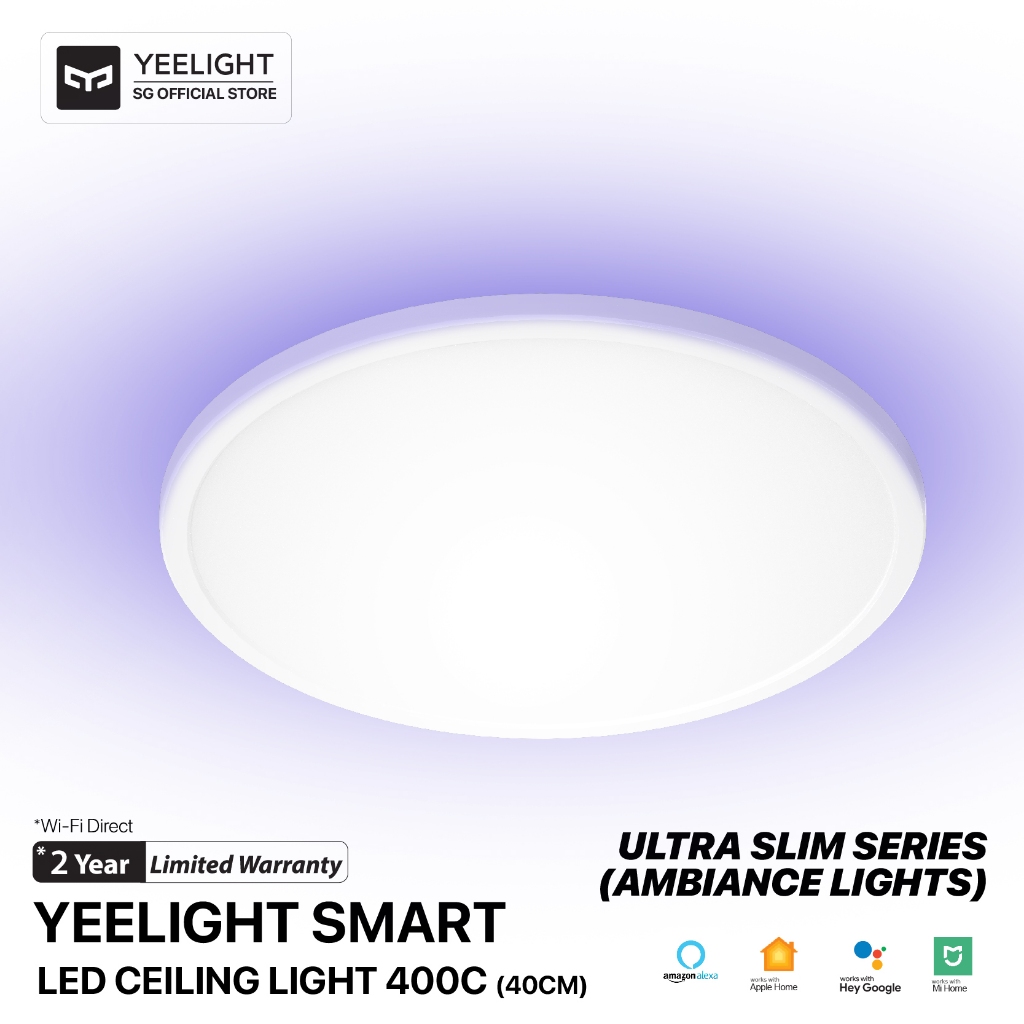 YEELIGHT Ultra Slim Smart Ceiling lights 400C 24W Quick Change with RGB ...