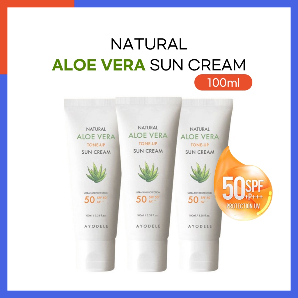 [AYODELE] Organic Natural Aloe Vera Sunscreen SPF50+ PA+++ (100ml) Body ...