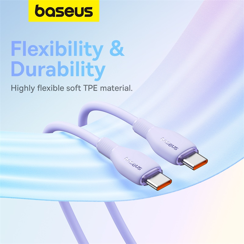 Baseus Pd 100w Usb C To Type C Fast Charging Cable Data Wire Charging Cable Soft Tpe With