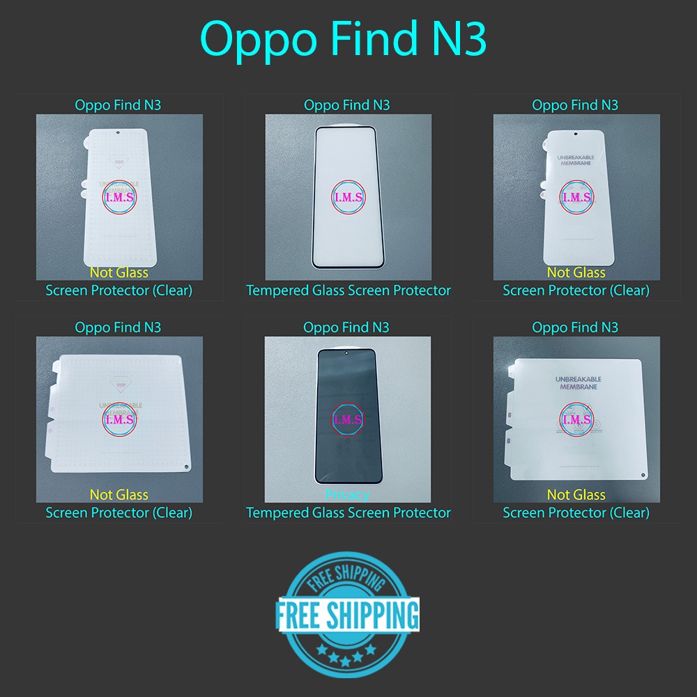 💎SG💎Oppp Find N3 / N 3 Tempered Glass Screen Protector💎Hydrogel / Clear ...