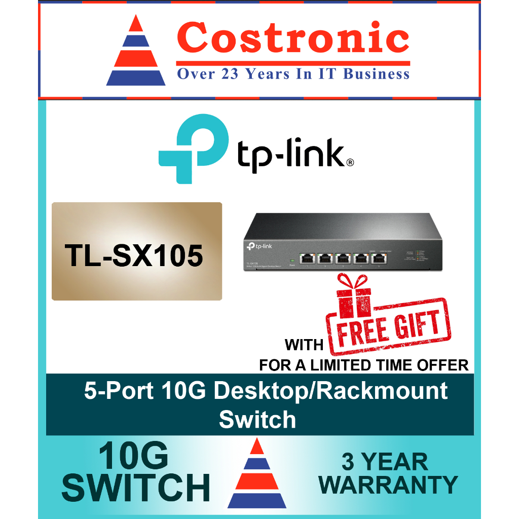 TP-LINK TL-SX105/DS105X/SG105-M2/ DS105G-M2 5-port 10Gbps/ 2.5Gbps ...