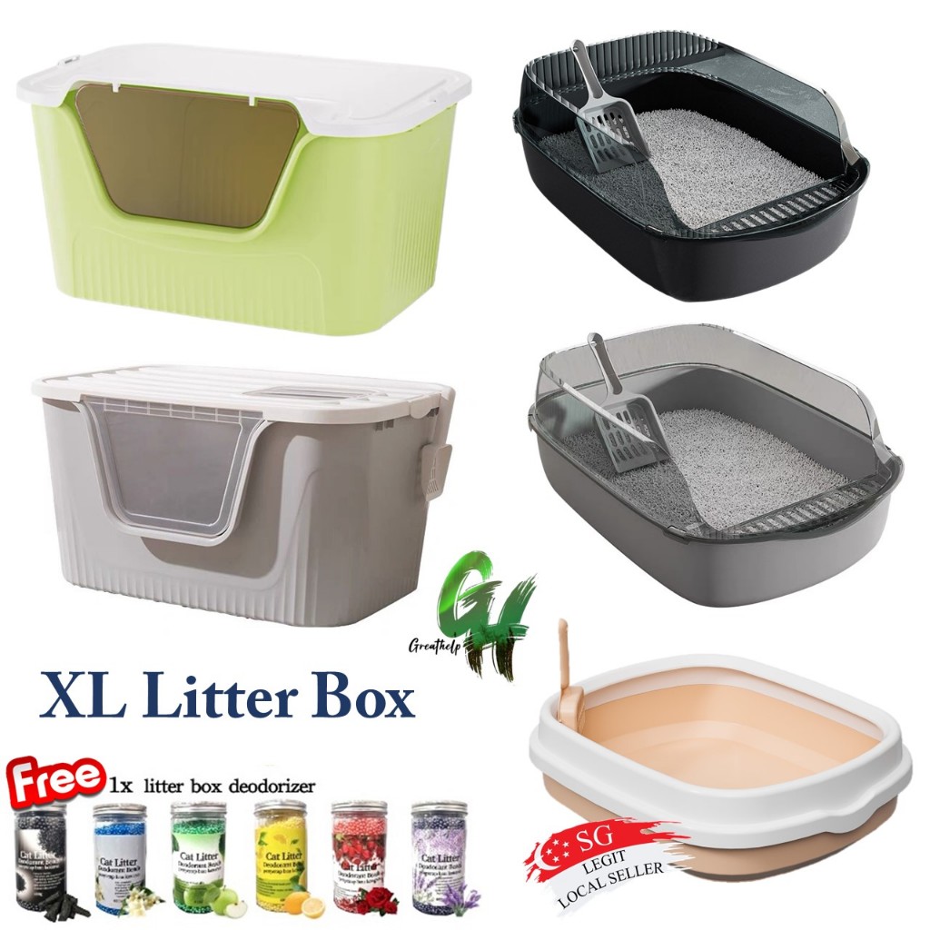 [LARGE CLOSED LITTER BOX]Enclosed Cat Litter Box/Extra Large/Cat Full ...