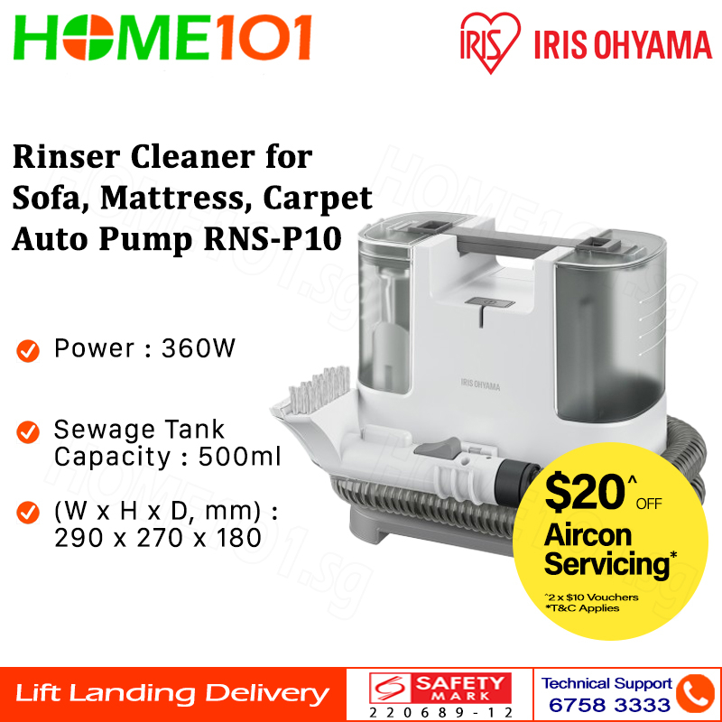 Iris Ohyama Rinser Cleaner for Sofa, Carpet, Mattress Automatic Pump Type RNS-P10 | Shopee Singapore