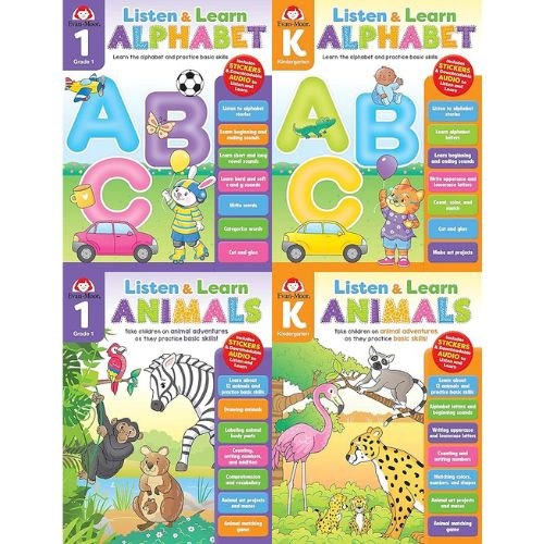 Listen and Learn: Animals, Kindergarten Workbook: Animals/Alphabet ...
