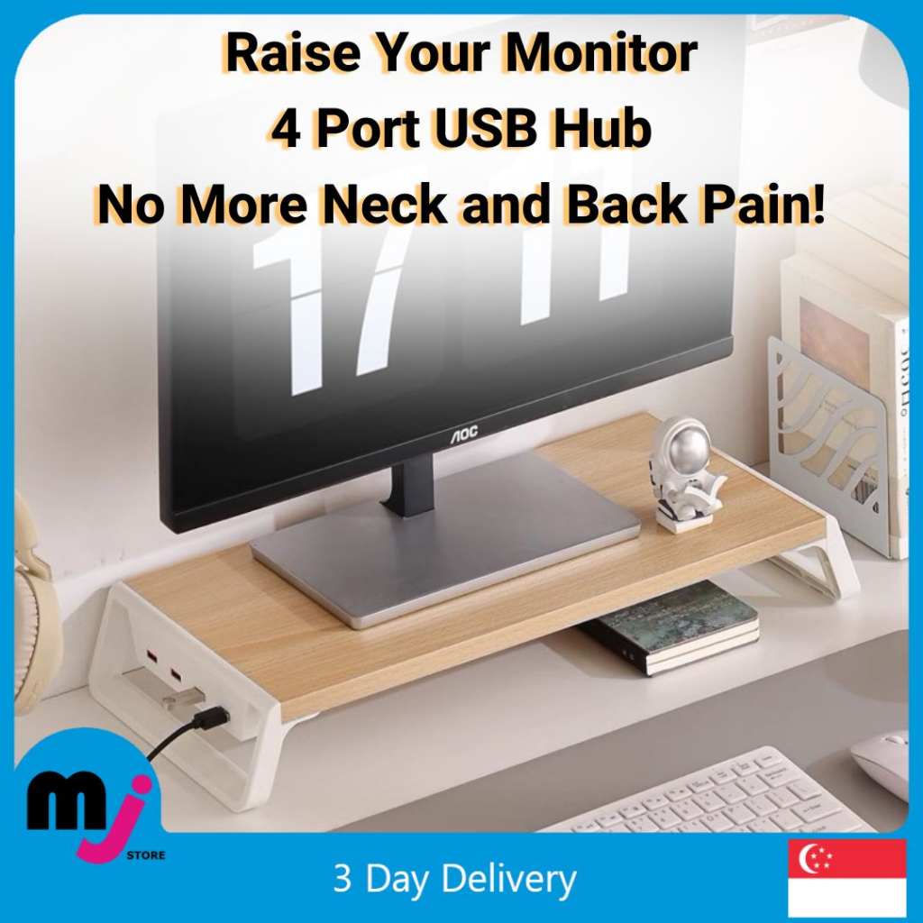 Mojo Premium Monitor Stand with USB Hub | Shopee Singapore