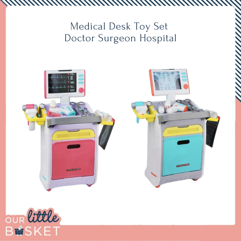 Medical Desk Toy Set Doctor Surgeon Hospital Kids Children Clinic ECG ...