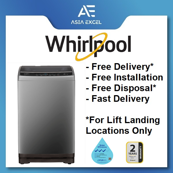 WHIRLPOOL VWVD9512GG 9.5KG STAINCLEAN DIRECT DRIVE TOP LOAD WASHING MACHINE | Shopee Singapore