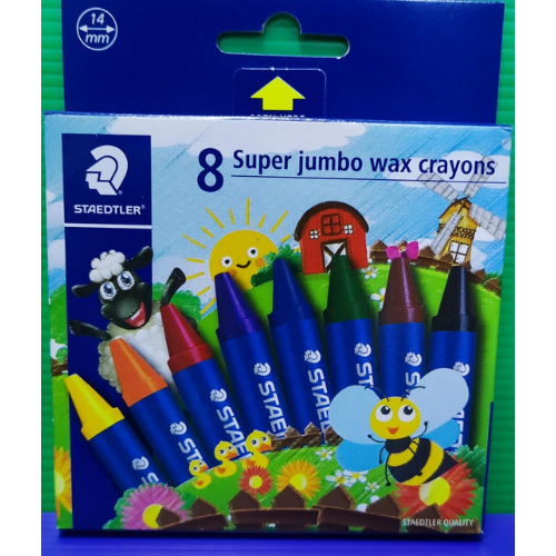 Staedtler Super Jumbo Wax Crayon (8pcs/box) | Shopee Singapore
