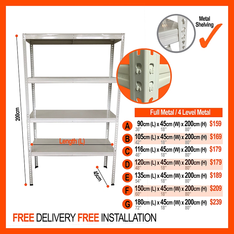 Metal Boltless Storage Rack for HDB Bomb Shelter Store Room FREE ...