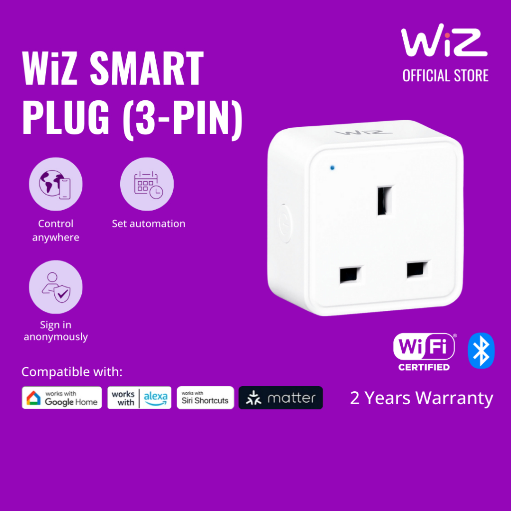 WiZ Smart Plug | Smart Socket | Wifi based | Shopee Singapore
