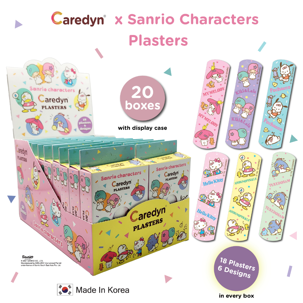 [Bundle of 20] Caredyn Sanrio Characters Plasters - 18 Pieces | Shopee ...